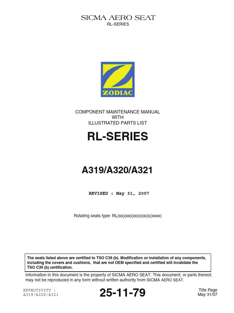 Rl-Series: Component Maintenance Manual With Illustrated Parts List ...