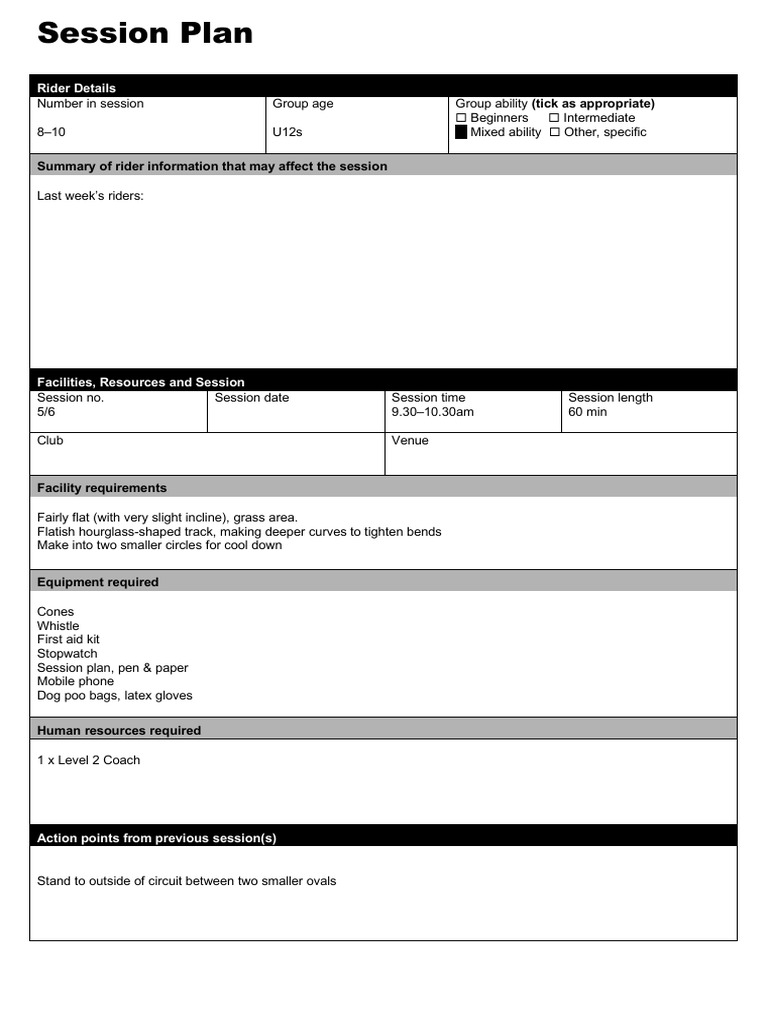 Week 5of6 Session Plan | PDF