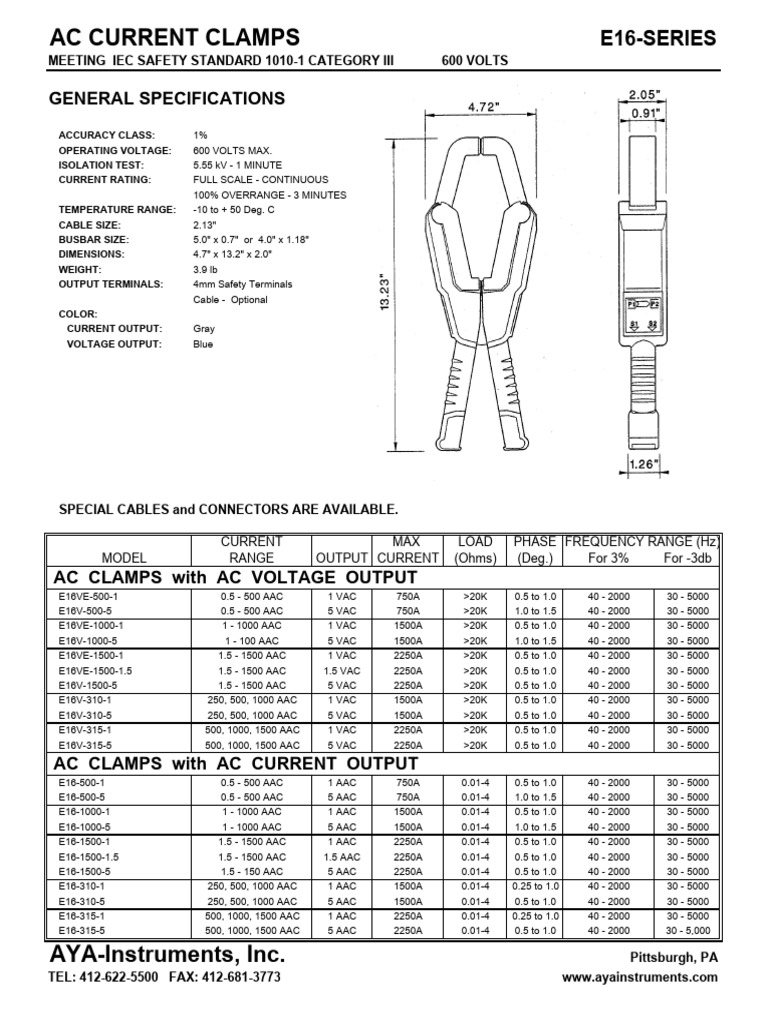 ac_current_clamps | PDF | Alternating Current | Voltage
