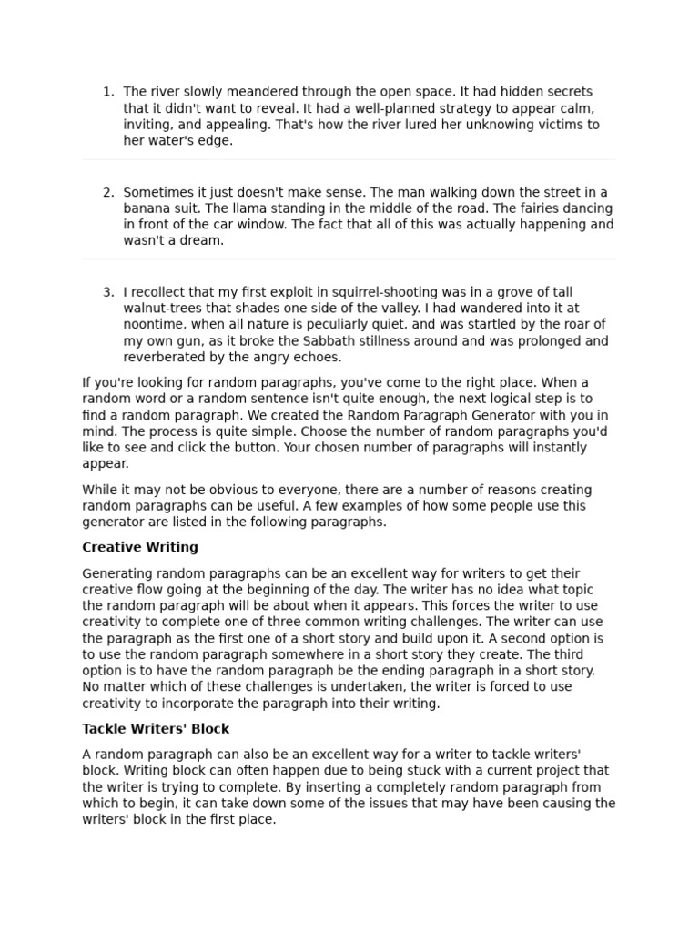 Not Imp Topic List | PDF | Paragraph | Word