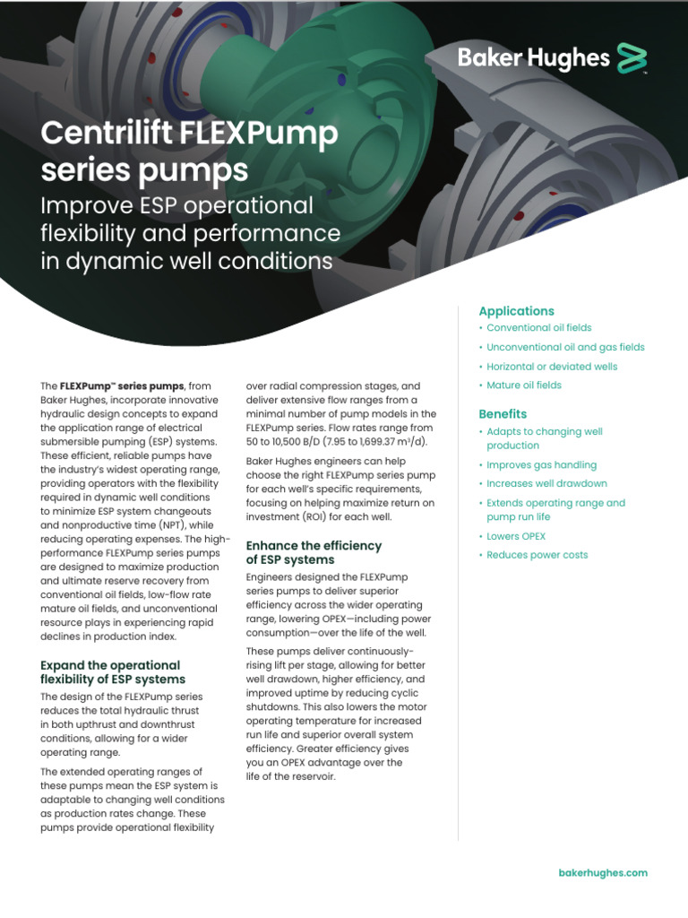 Centrilift Flexpump Series Pumps SLSH | PDF | Pump | Horsepower