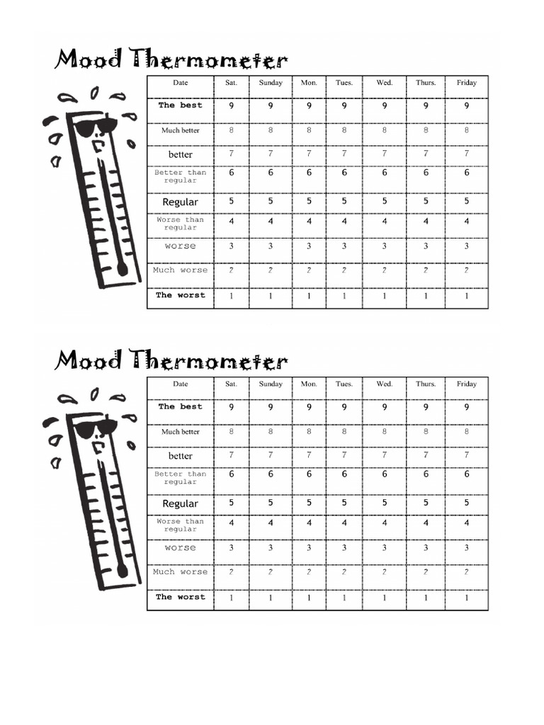 Mood Thermometer | PDF