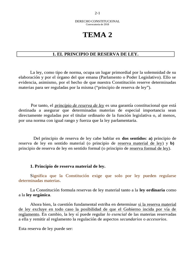 Tema 02 - Normas Con Rango de Ley | PDF | Regulación | Constitución