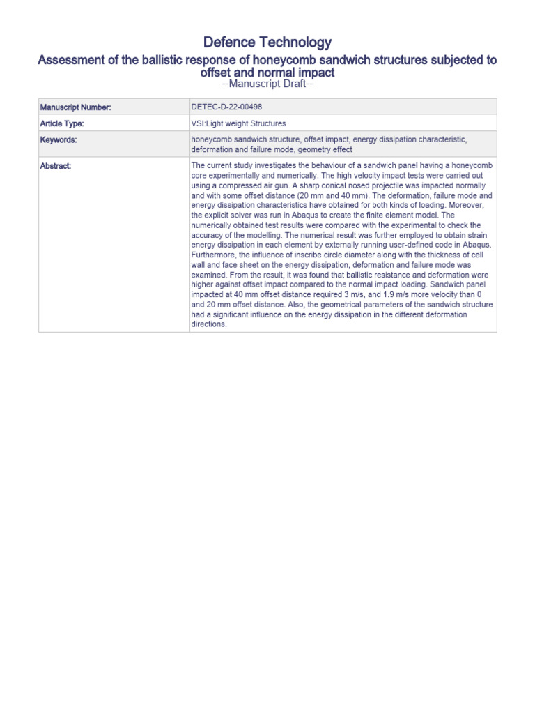 DETEC D 22 00498 - Reviewer | PDF | Fracture | Mechanical Engineering