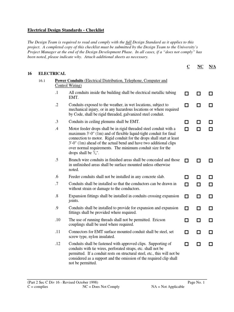 Electrical Check List | PDF | Transformer | Electrical Wiring