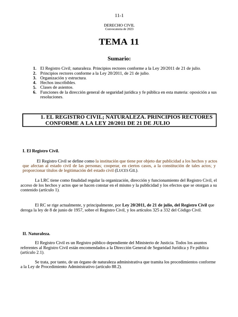 DC Tema 11 | PDF | Jurisdicción | Cónsul (representante)