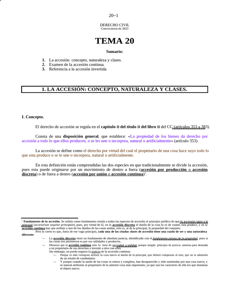 DC Tema 20 | PDF | Propiedad | Daños y perjuicios