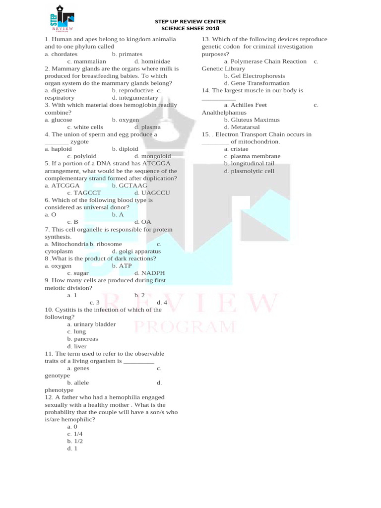 Science SASE Biology | PDF | Cell (Biology) | Genetics