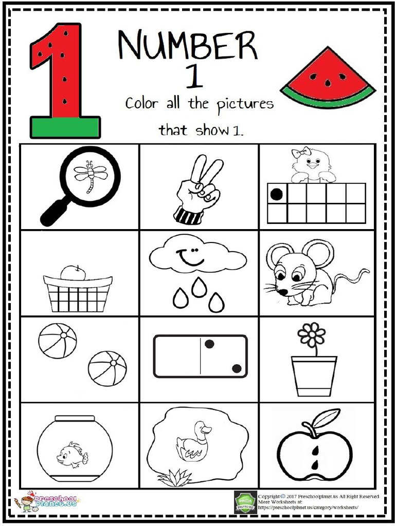 number-1-worksheet | PDF