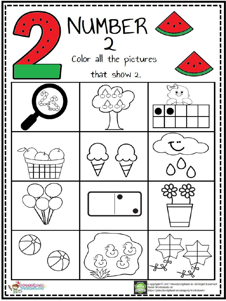 Number 2 Worksheet | PDF