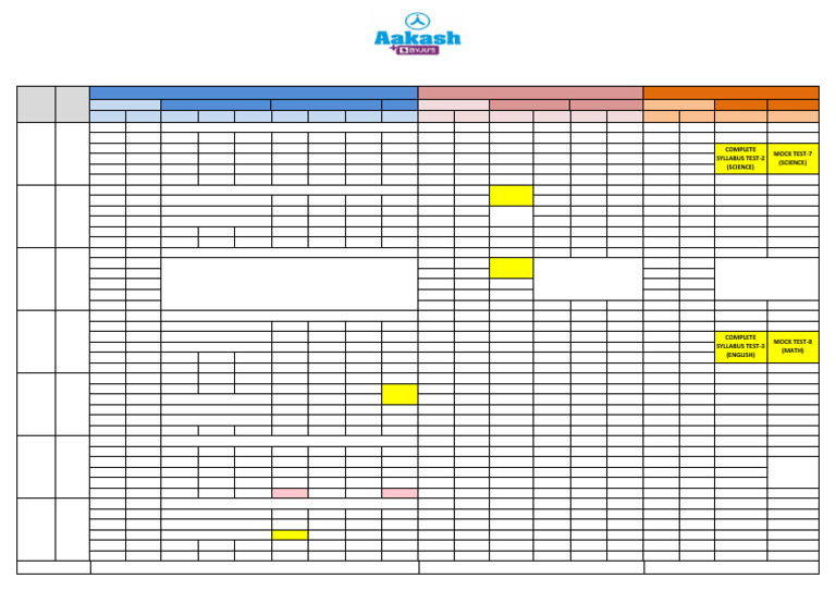 Time Table From 24-01-2024 To 30-01-2024 | PDF