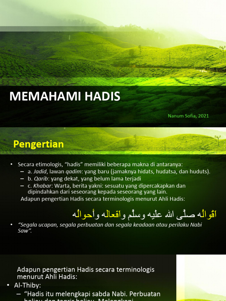 Memahami Hadis: Definisi dan Fungsi | PDF