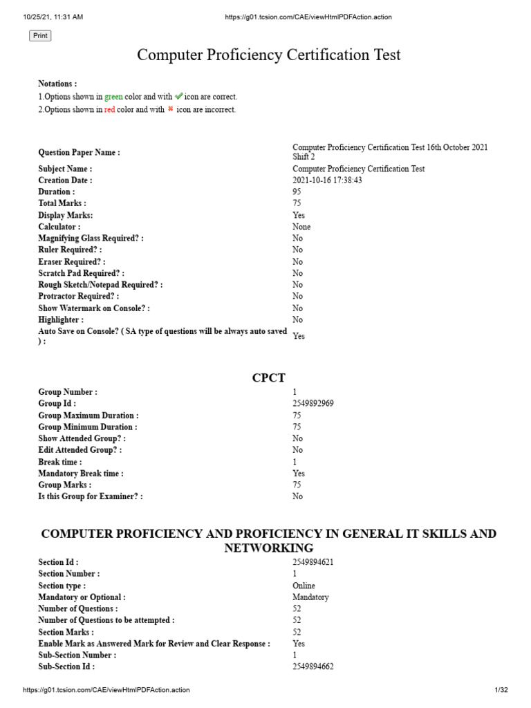 CPCT 16102021 - Second For Preparation Computer Awareness GK | PDF ...