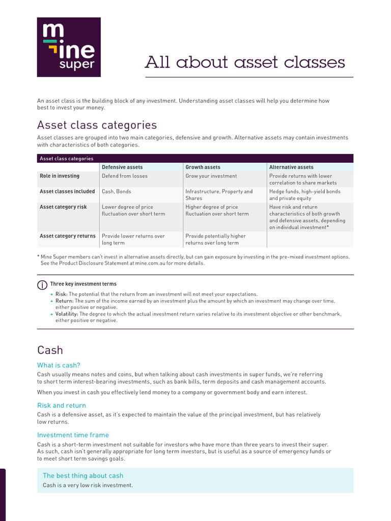 All About Asset Classes Pdf Investing Bonds Finance