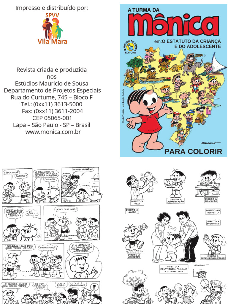 ECA Turma da Mônica (Para colorir) | PDF
