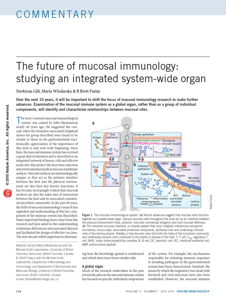 The Future of Mucosal Immunology: Studying An Integrated System-Wide ...