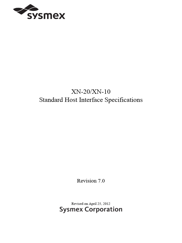 XN-20/XN-10 Host Interface Specs | PDF | Transmission Control Protocol ...