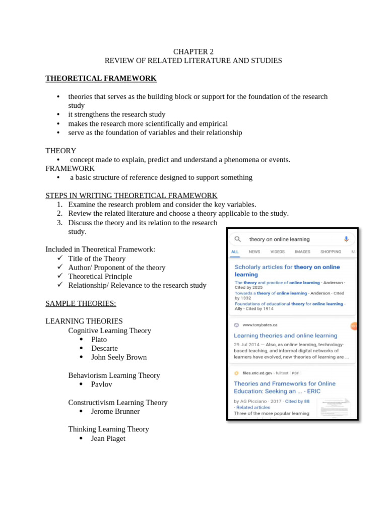 Theoretical and Conceptual Framework | PDF | Learning Theory (Education) | Theory