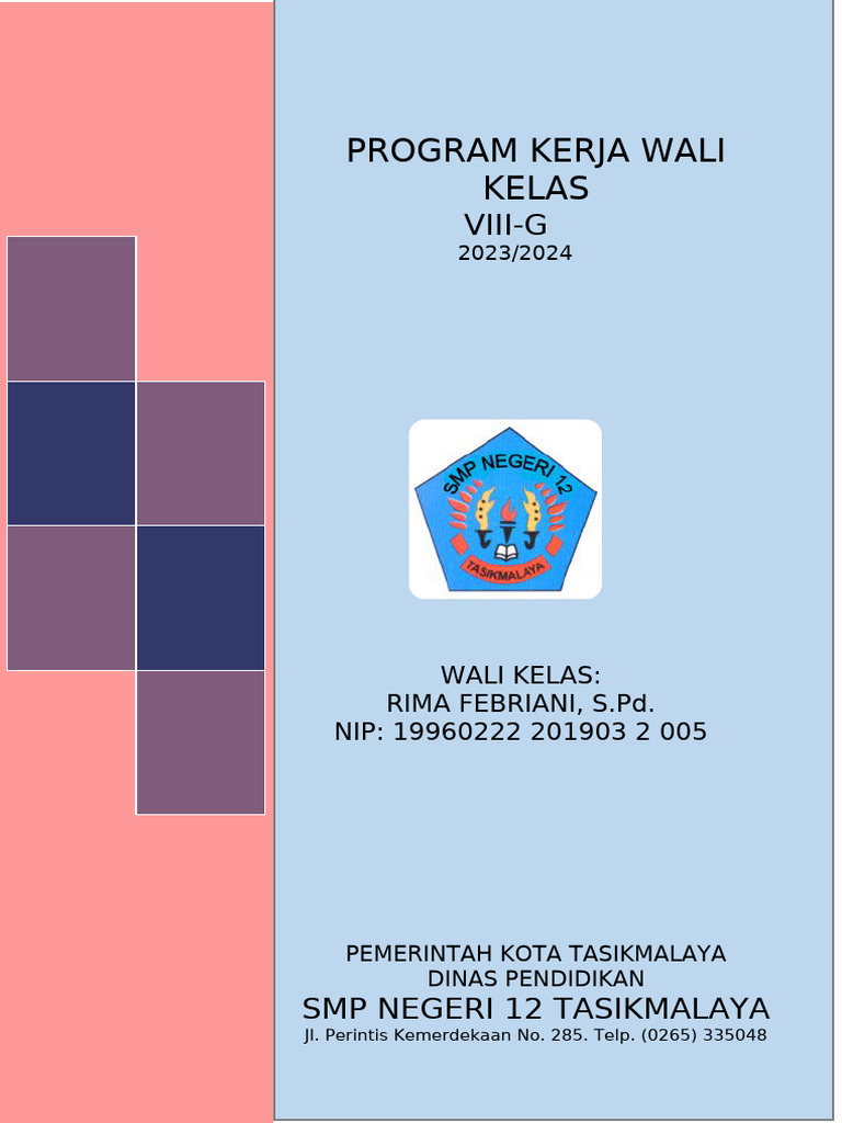 Programa Kerja Wali Kelas 2023-2024 | PDF