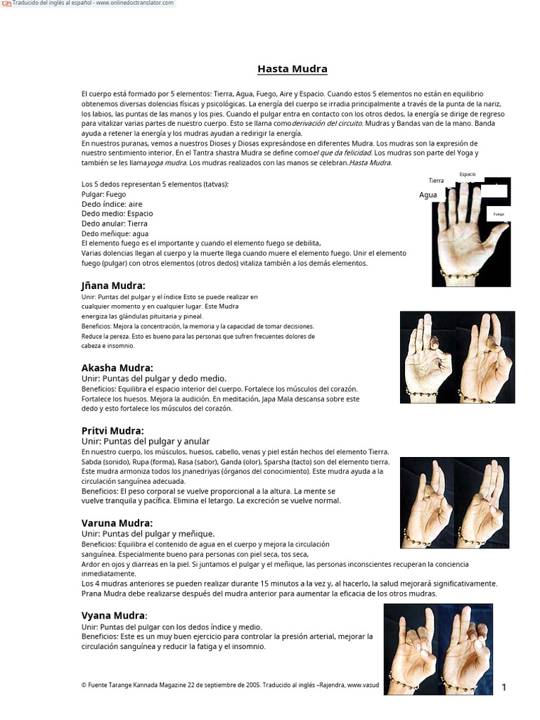 Mudra - En.es | PDF | Mano
