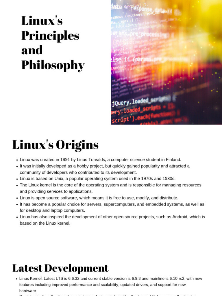 02-Linux Principles and Philosophy | PDF | Linux | Operating System