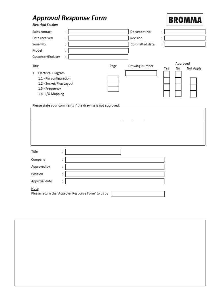 Approval Response Form: Electrical Section | PDF | Ac Power Plugs And ...