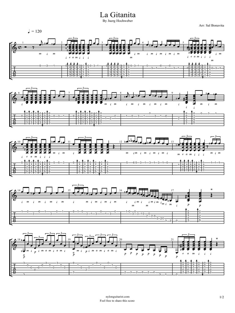 La Gitanita-Tab | PDF