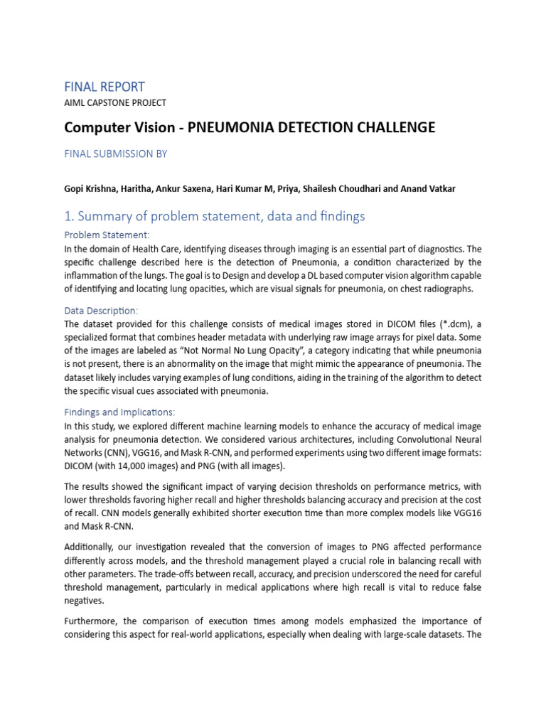 Group2 AIML Final Report | PDF | Data Compression | Pixel