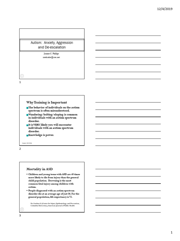 Autism-School Safety Handout 12-19 | PDF | Autism Spectrum | Communication