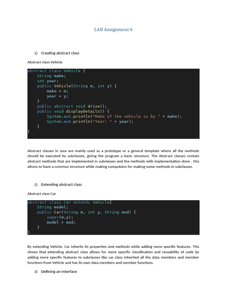 LAB 6 Solution | PDF | Method (Computer Programming) | Class (Computer Programming)