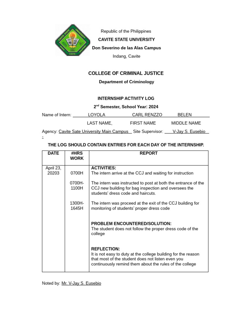 ACT-LOG Loyola Cavsu | PDF