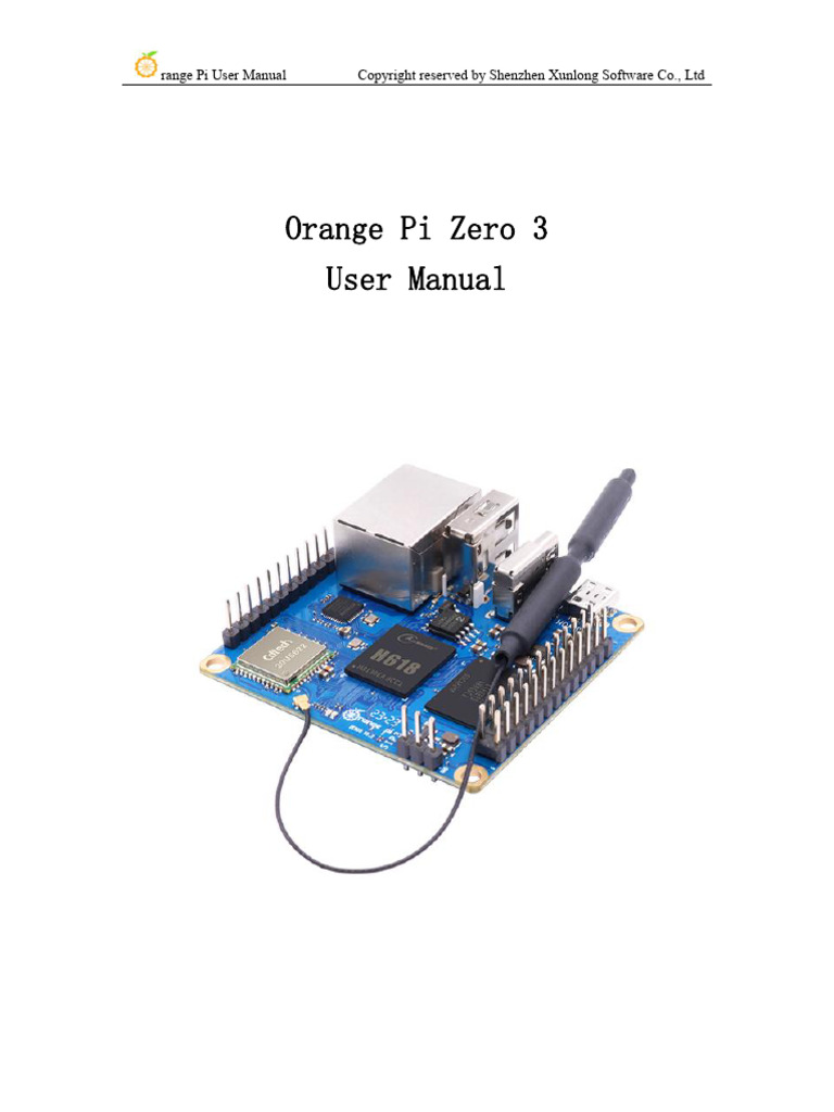 OrangePi Zero3 H618 User Manual v1.3 | PDF | Linux | Android (Operating System)