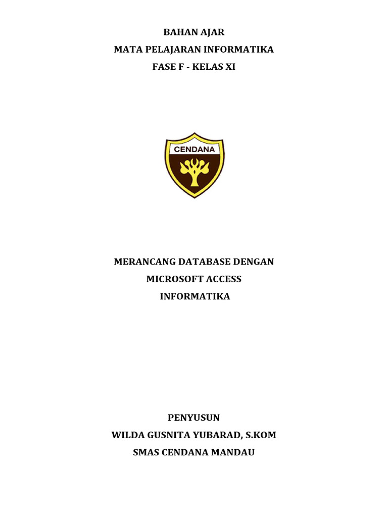 Modul Microsoft Access | PDF | Komputer