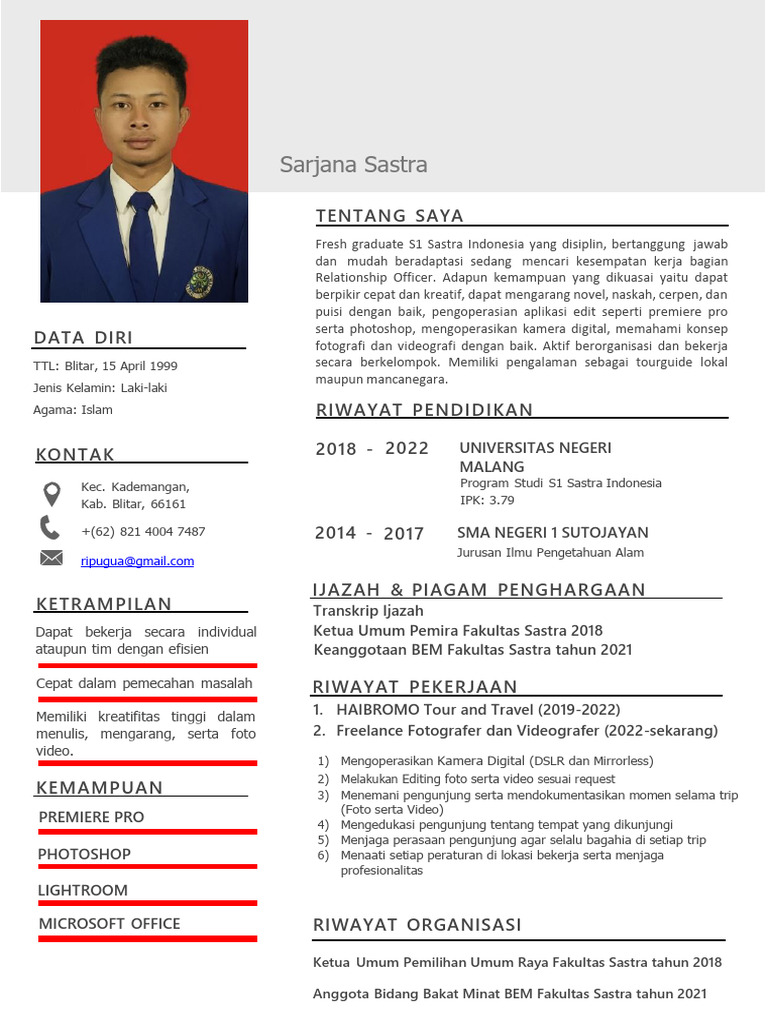Arif Anwar Rizky - CV | PDF