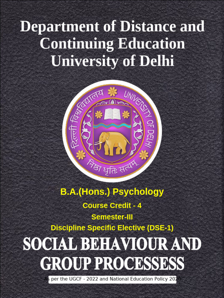 Dse-1 Social Behaviour and Group Processes Final | PDF | Nonverbal ...