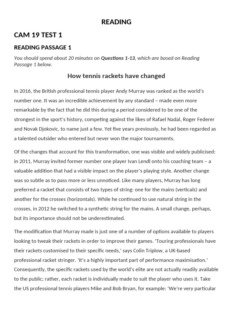 Cam 19 Full Test 1, 2 | PDF | Industrial Revolution | Piracy