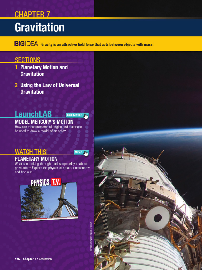 Physics 9 and 10 CH 7 | PDF | Orbit | Force