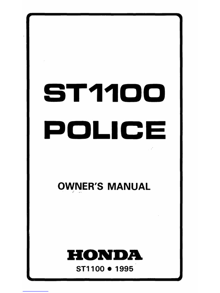 St1100 Police | PDF | Manual Transmission | Motorcycle