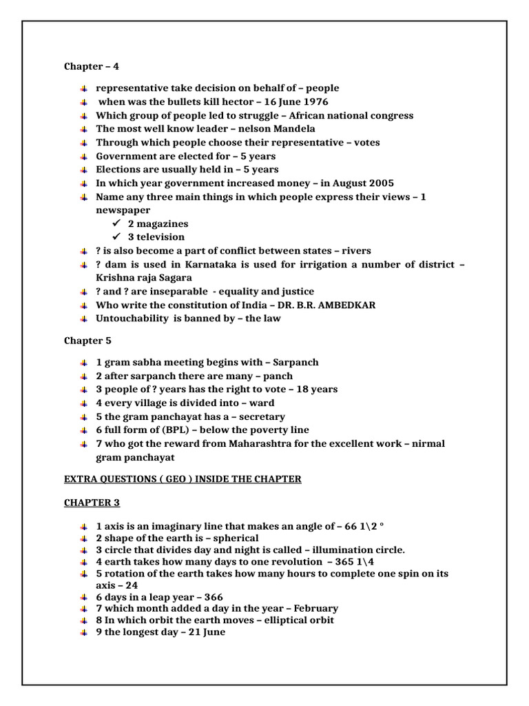 Important Points To Be Noted in Class 6 One Words | PDF | Earth | Map