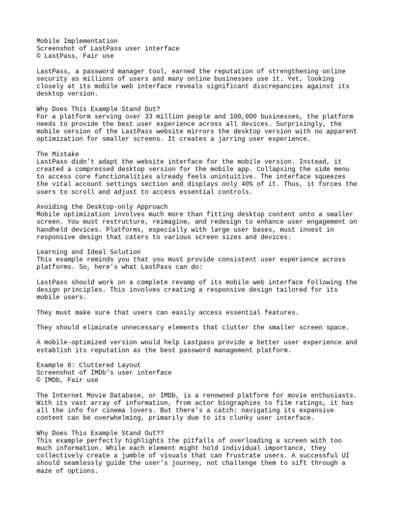 7 Bad UI Design Examples You Can Learn From | PDF | Web Design | Mobile App