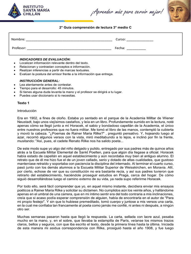 2° Guía N° 1 Competencia Lectora 3° Medio | PDF | Tsunami | Tipos de ...