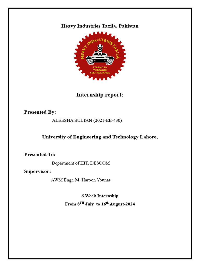 Internship Report Final 1 | PDF | Forging | Electric Motor