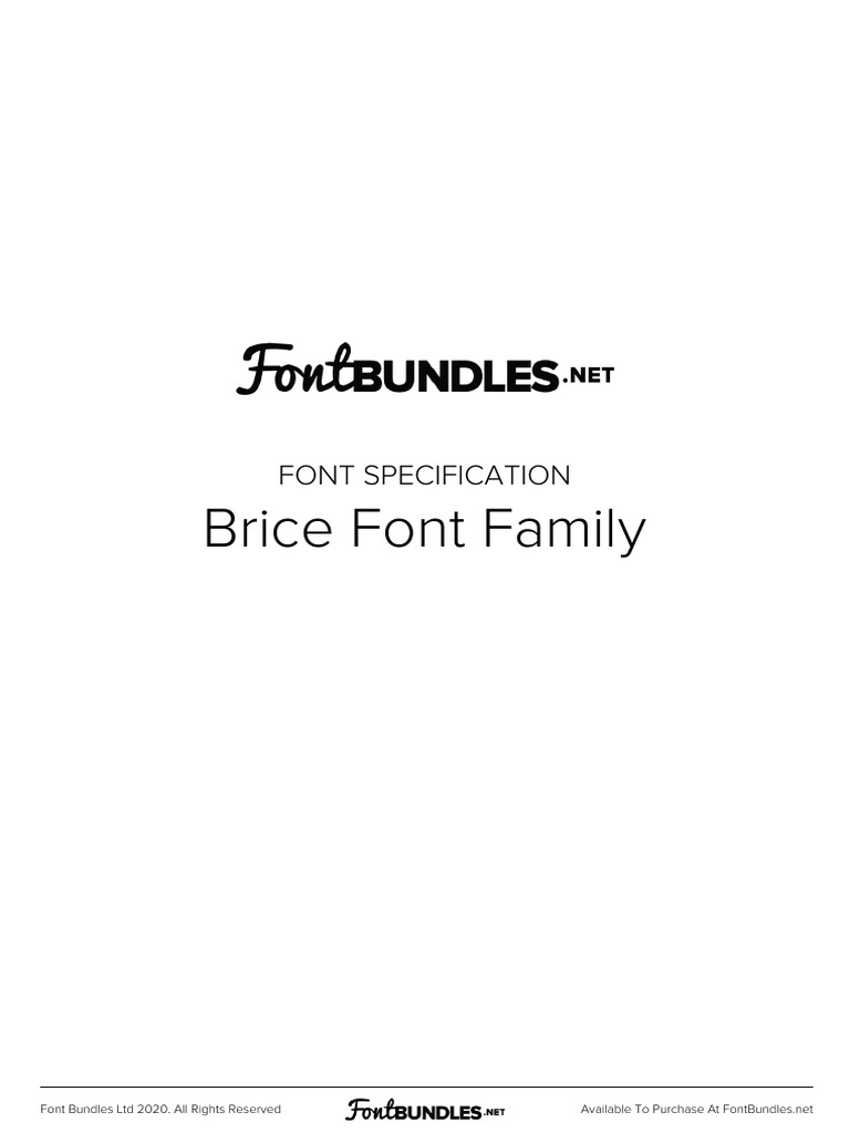 Brice Font Family | PDF | Typography | Written Communication