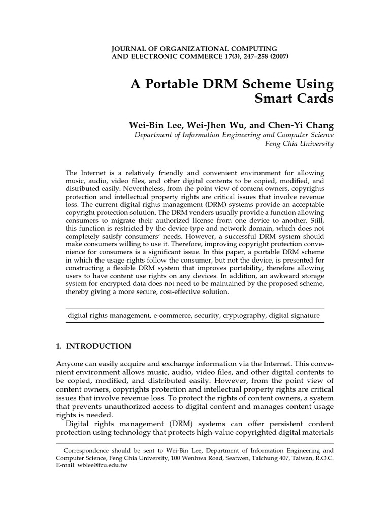 A Portable DRM Scheme Using | PDF | Encryption | Digital Rights Management