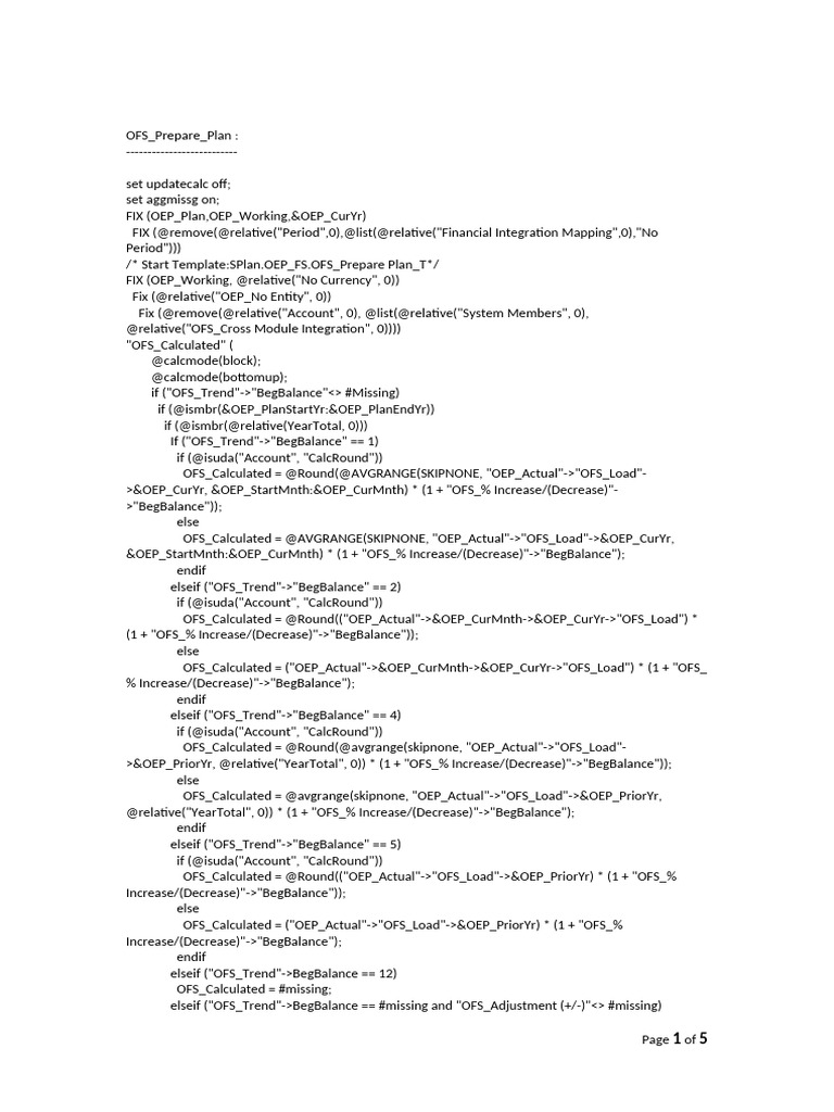 OFS Prepare Plan | PDF | Functional Programming | Control Flow