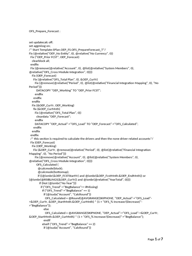 OFS_Prepare_Forecast | PDF