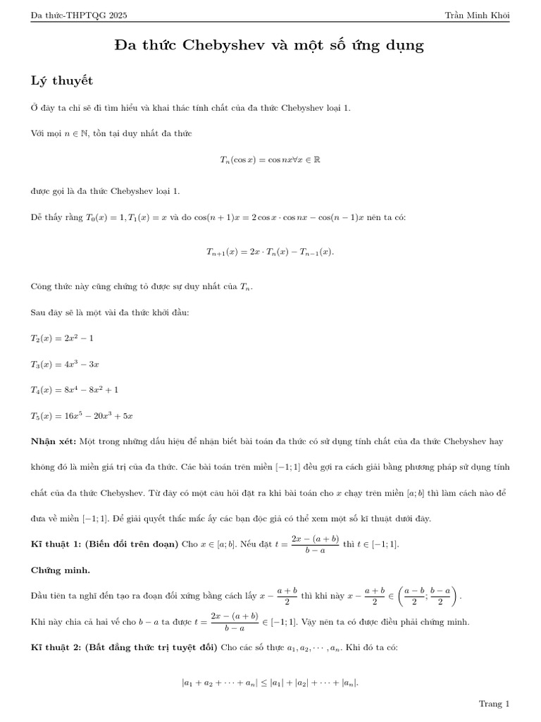 Đa TH C Chebyshev | PDF