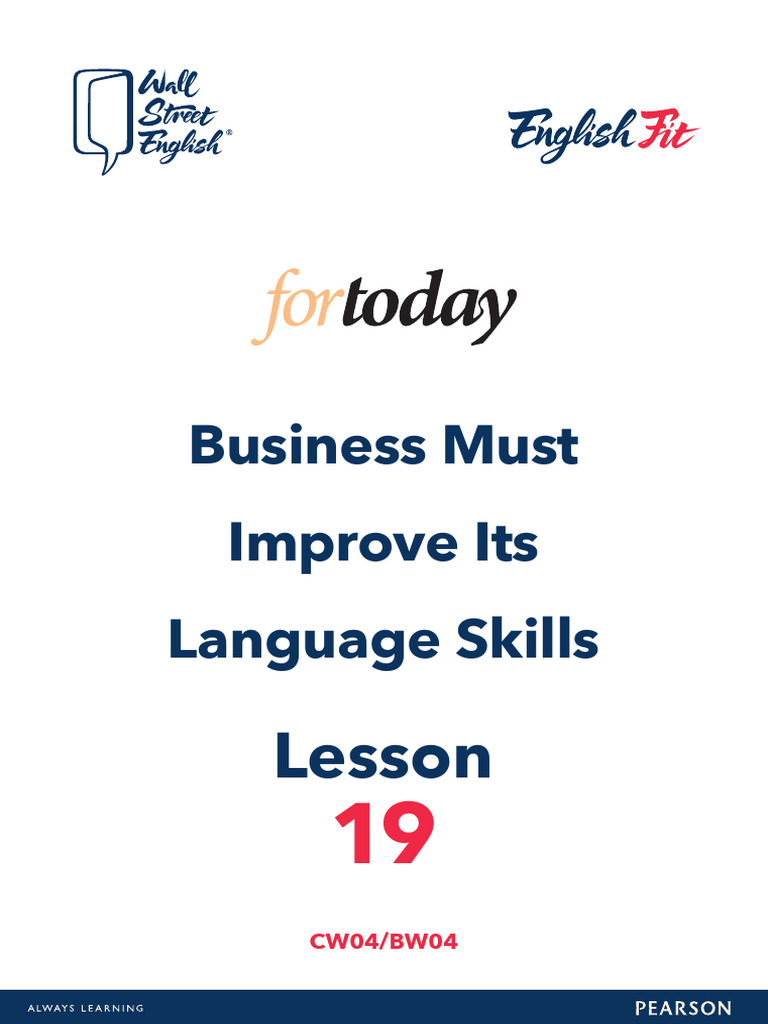 L019 - CW04-BW04 - Business Must Improve Its Language Skills - V2 | PDF | Reading Comprehension ...