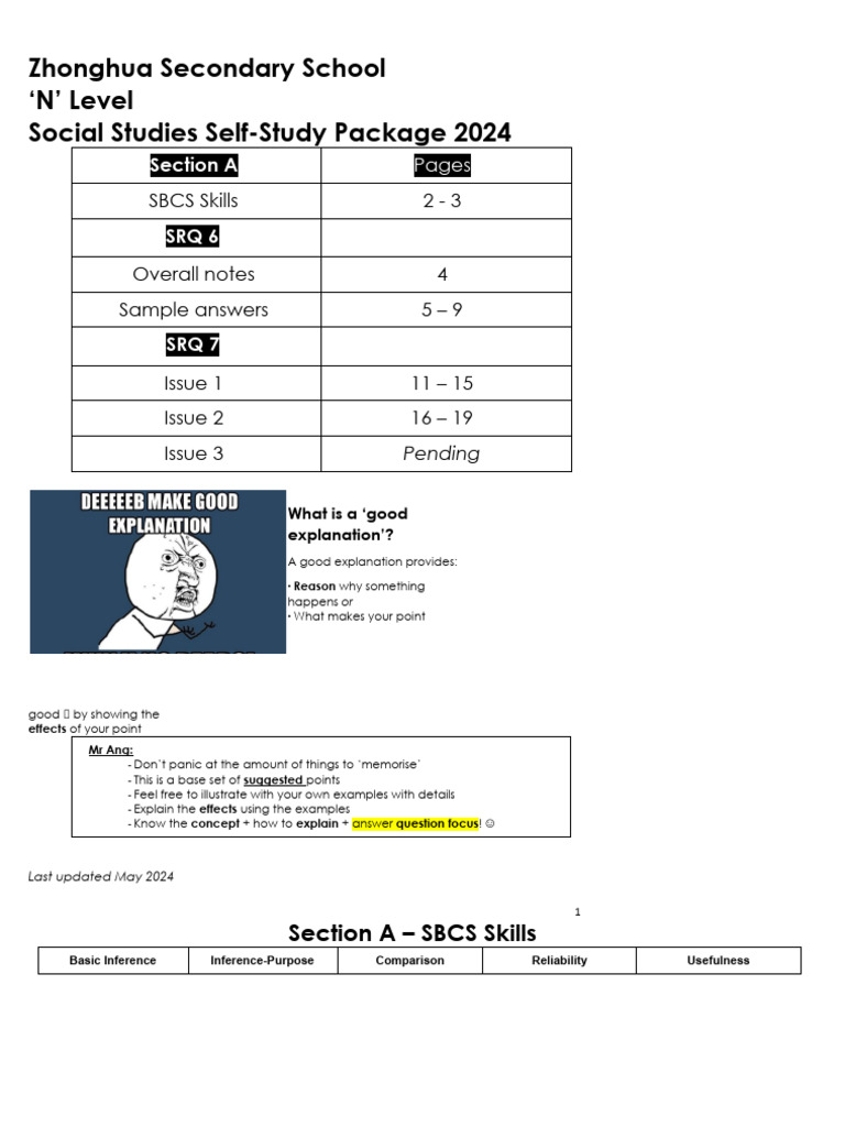 SS Summary Notes (Chapters 1 To 7) | PDF | Singapore | World Politics