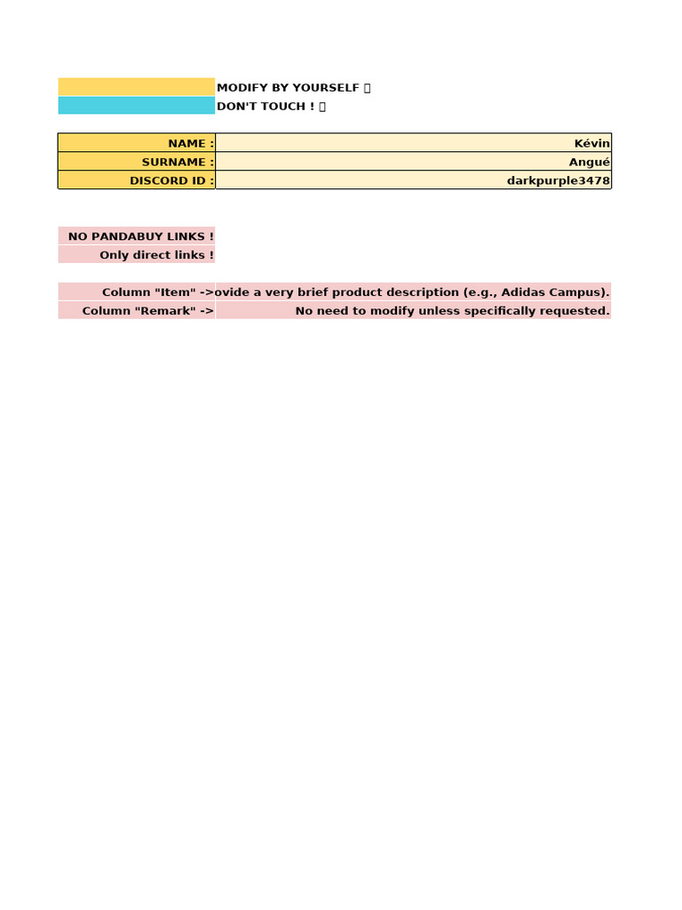 Rocket Express - Order Spreadsheet | PDF